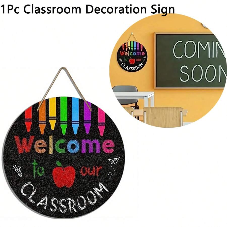 1pc Classroom Door Decoration Welcome Sign 7.87Inches Welcome To Our ...