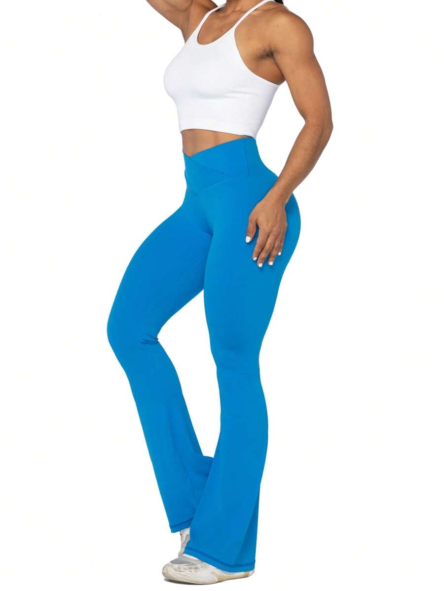 High Waist Yoga Pants For Women With Flare Bottom Butt Lifting And Tummy Control 30 Inseam