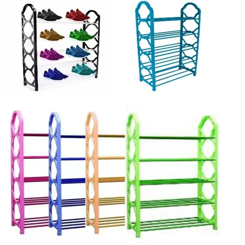 SHOE RACK MULTI-PURPOSE ORGANIZER VERTICAL SHELF UP TO 10 PAIRS LARGE 5 ...
