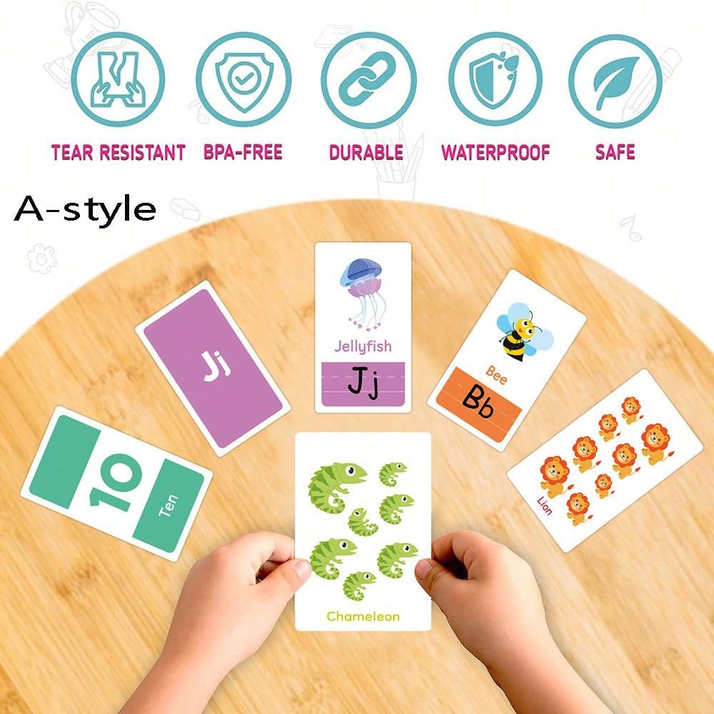 1 Juego De 58 Tarjetas, Tarjetas Del Alfabeto Para Niños Pequeños ...