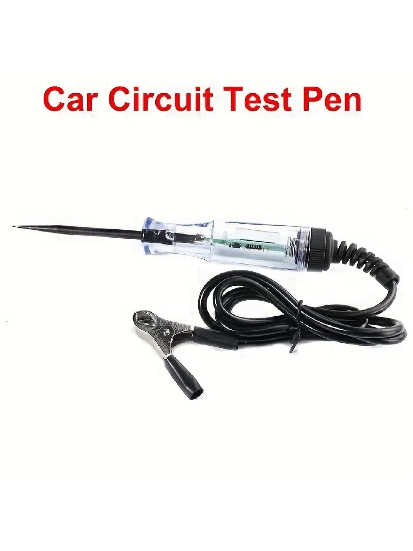 Car Truck Voltage Circuit Tester 6v 12v 24v Dc Digital Display Long Probe Pen Light Bulb