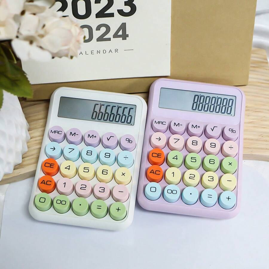 Doban High-Value Mechanical Keyboard Calculator, Colorful, Portable 12 ...