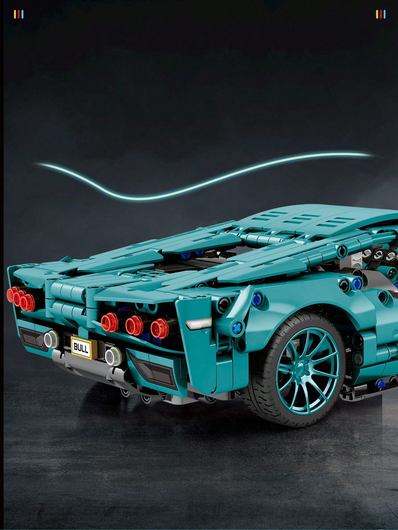 Moc Adult Super Sports Car Racing 1:14 Assembly Building Blocks 1342pcs ...