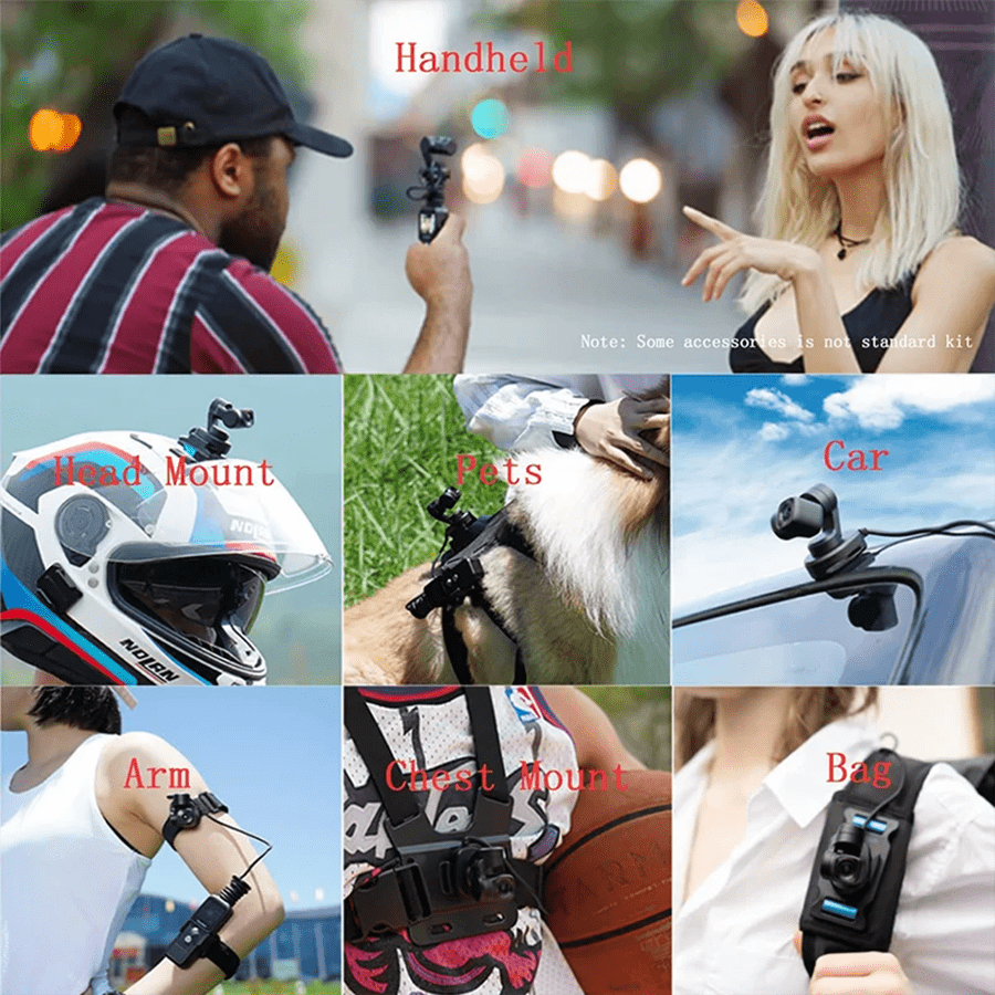 Feiyu Pocket 2S 3-Axis Gimbal 4K Camera Split Design Magnetic Base 2.5 ...