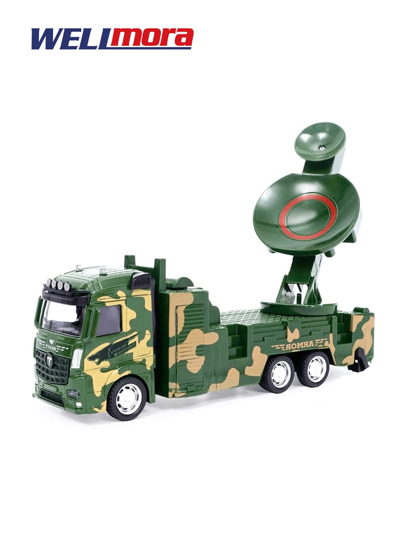 FIGHTER TRUCK PULL BACK ACTION TOY WITH ARTICULATED TURRET ...