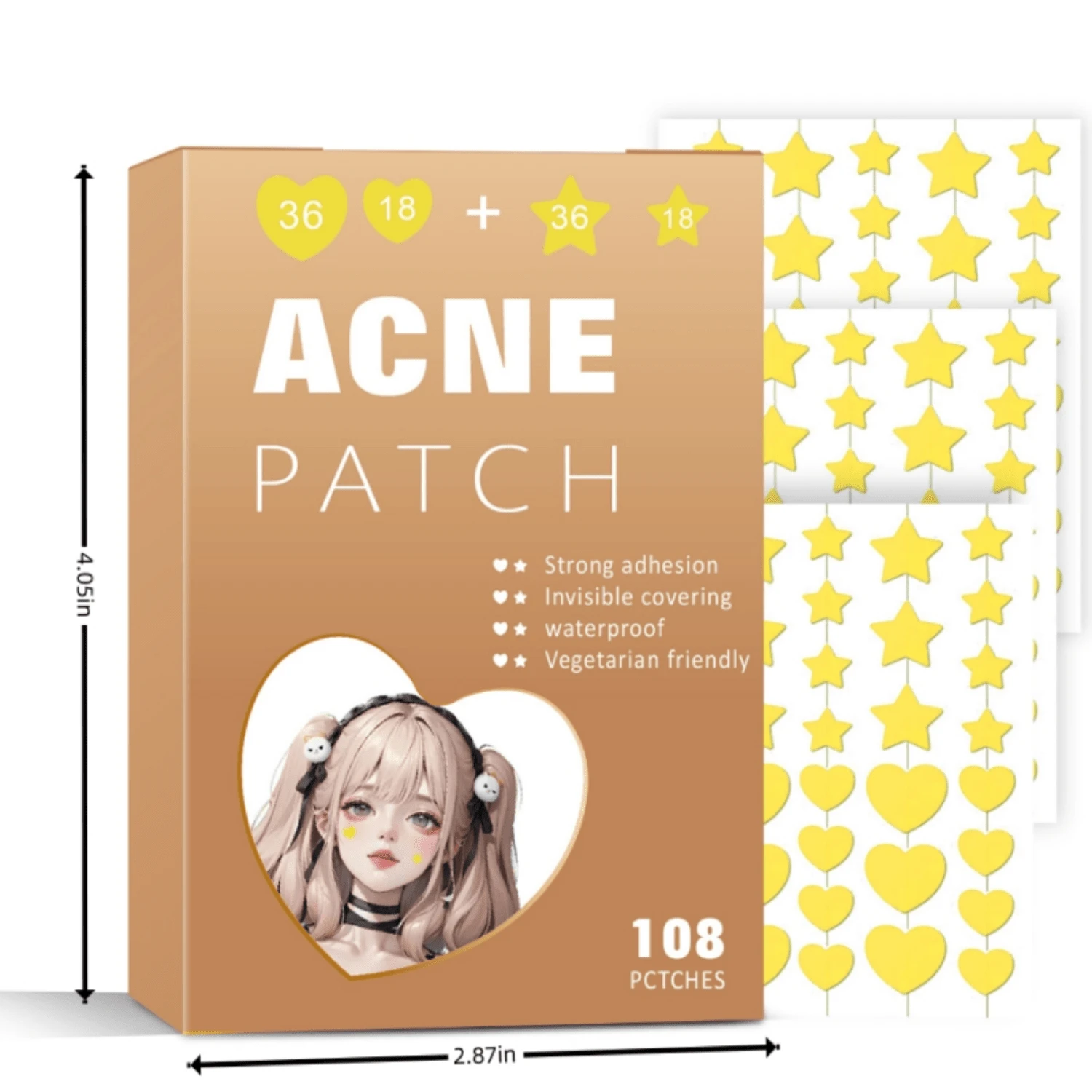 Pimple Patch, Pimple Cover Patch, Gold Star And Heart Pimple Cover ...