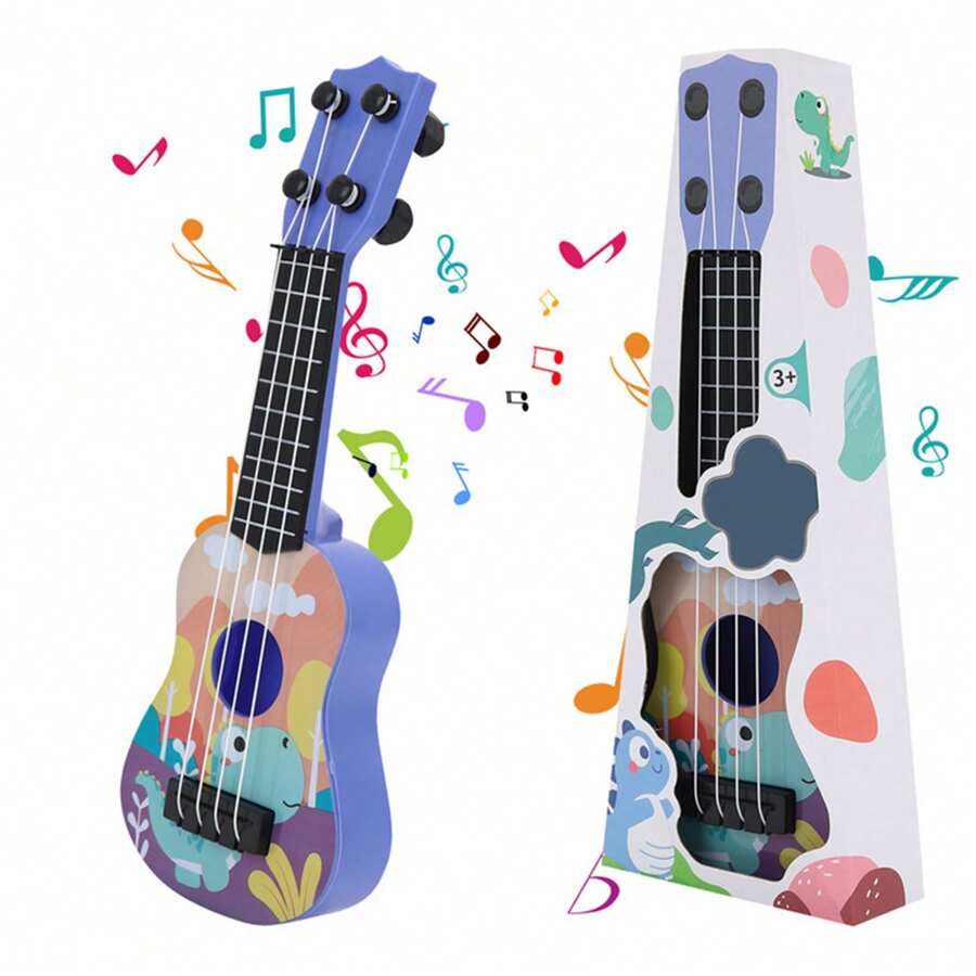 10 Inches Ukulele Guitar Toy With 4 Adjustable Strings, Simulation Mini ...
