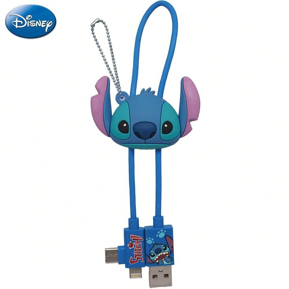 Disney Officially Licensed Stitch USB Data Cable - Functional Keychain ...
