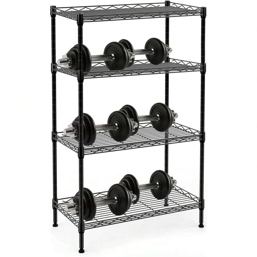 Debao 4 Tier Storage Shelves Wire Shelving Rack Unit, Adjustable Metal ...