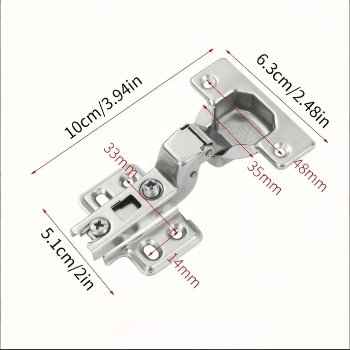 1pc Cold-Rolled Steel Big Bend Hinge, 0.8mm 304 Stainless Steel Hinge ...