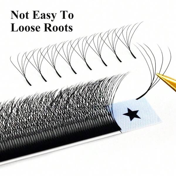 LAKANAKU 5D W Shape Cilia Eyelash Extensions 0.07 C/D Mink Natural ...