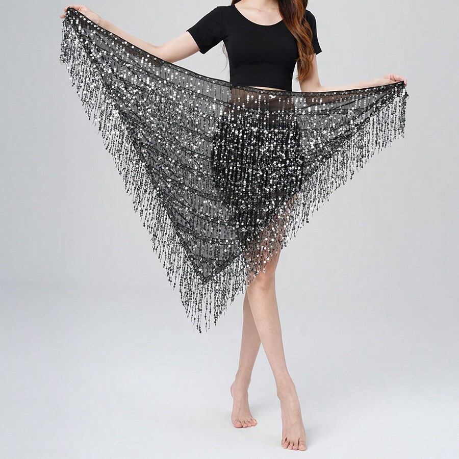 1PC Mesh Women's Belly Dancing Hip Scarf 10 Layers Dancing Belt ...