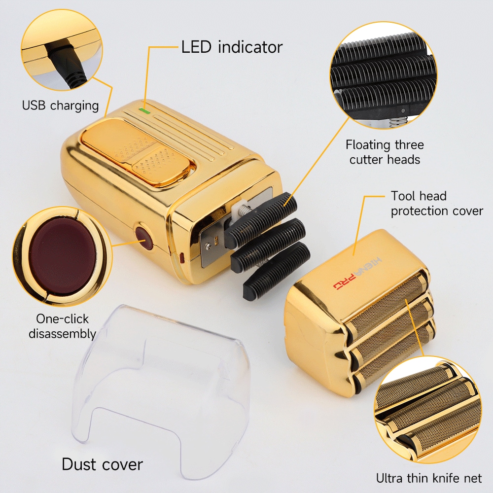 New Electric Shaver For Men With Reciprocating Blades, Triple Shaving ...