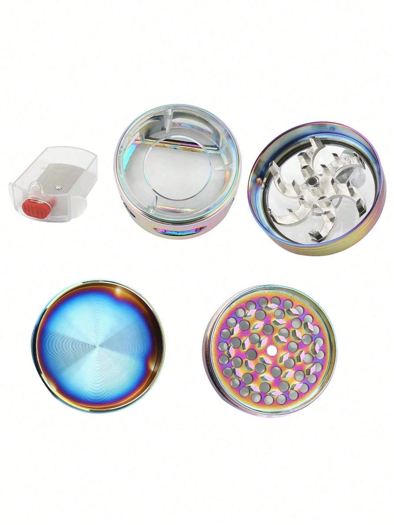 4 Layers Grinder With Drawer Herb Grass Smoke Crusher Hand Cranked ...