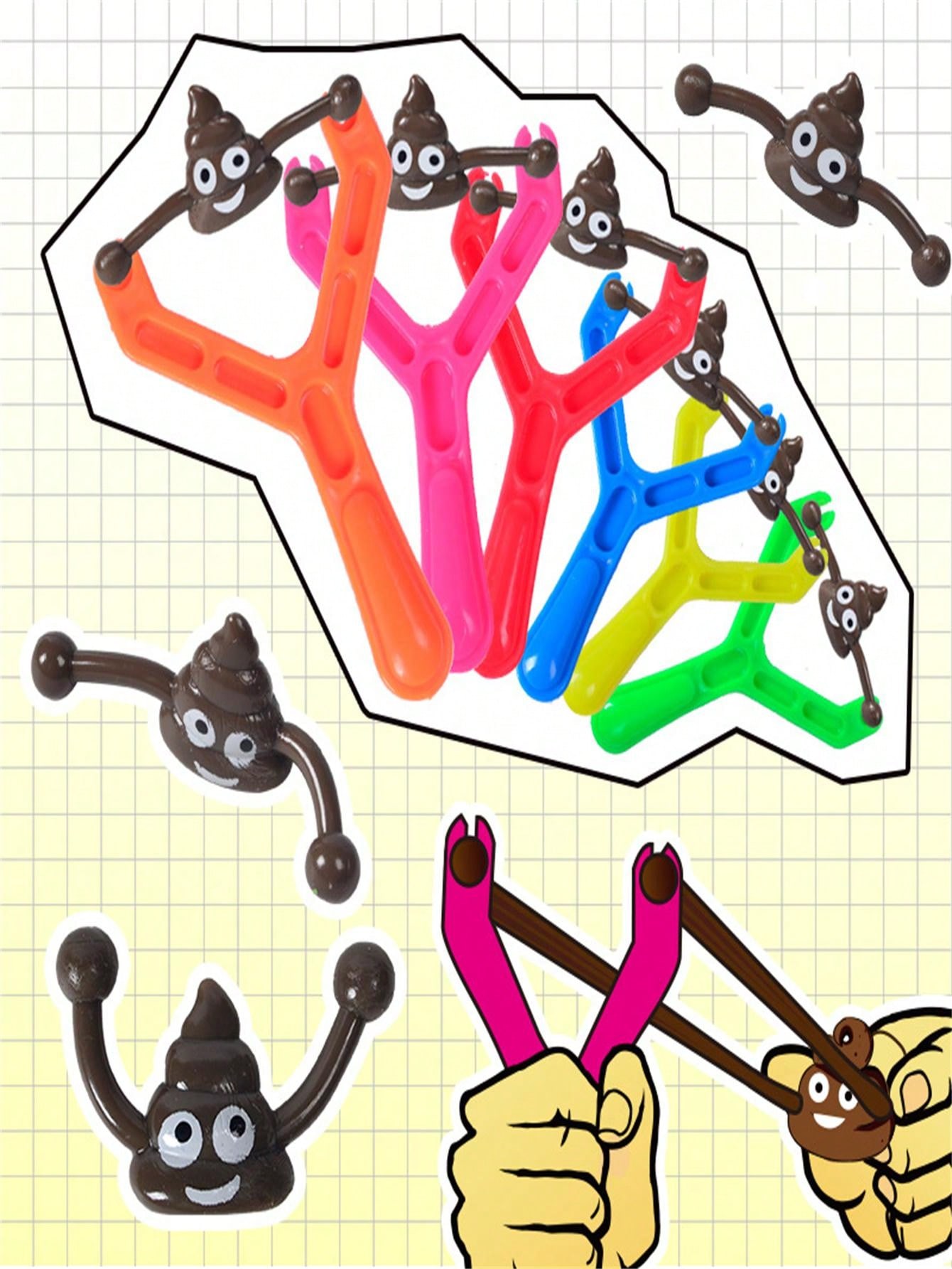 Smile Poop Slingshot Toy - Funny Catapult Poo Slingshot Toy For Stress ...