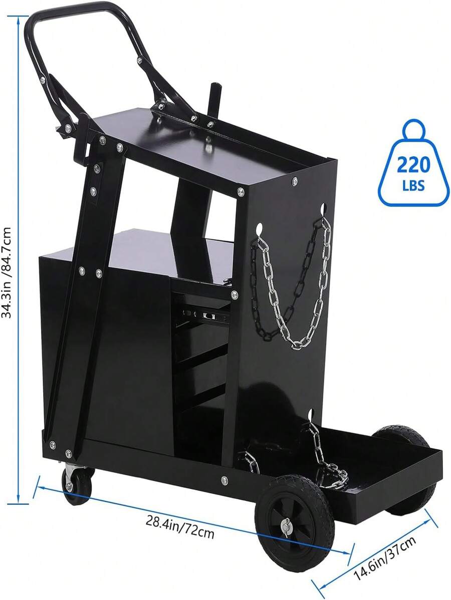 Multi Function Welding Cart with Wheels, 220 lbs TIG, MIG, Plasma ...