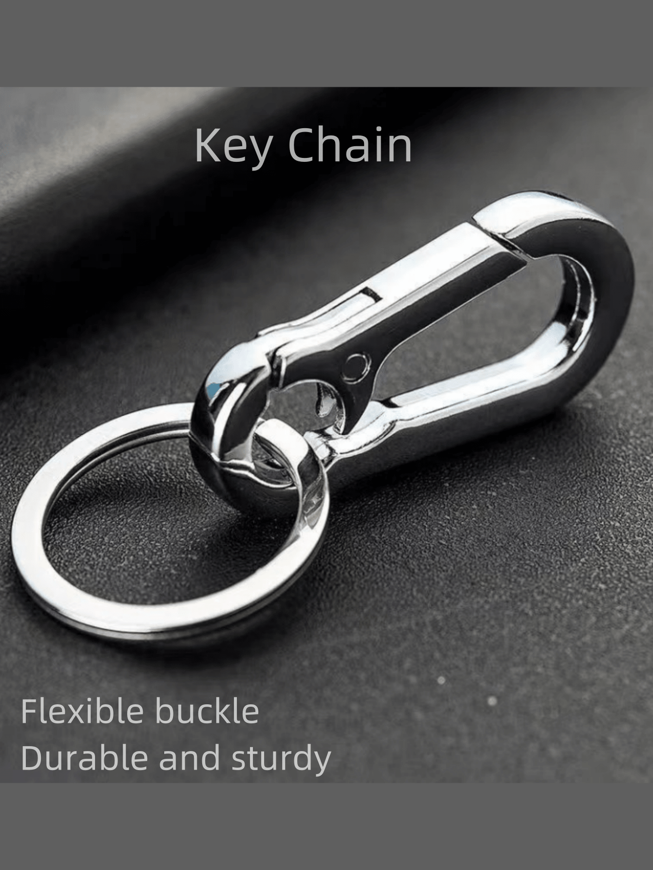 Stainless Steel Gourd-Shaped Keychain Carabiner Key Ring Belt Clip Key ...