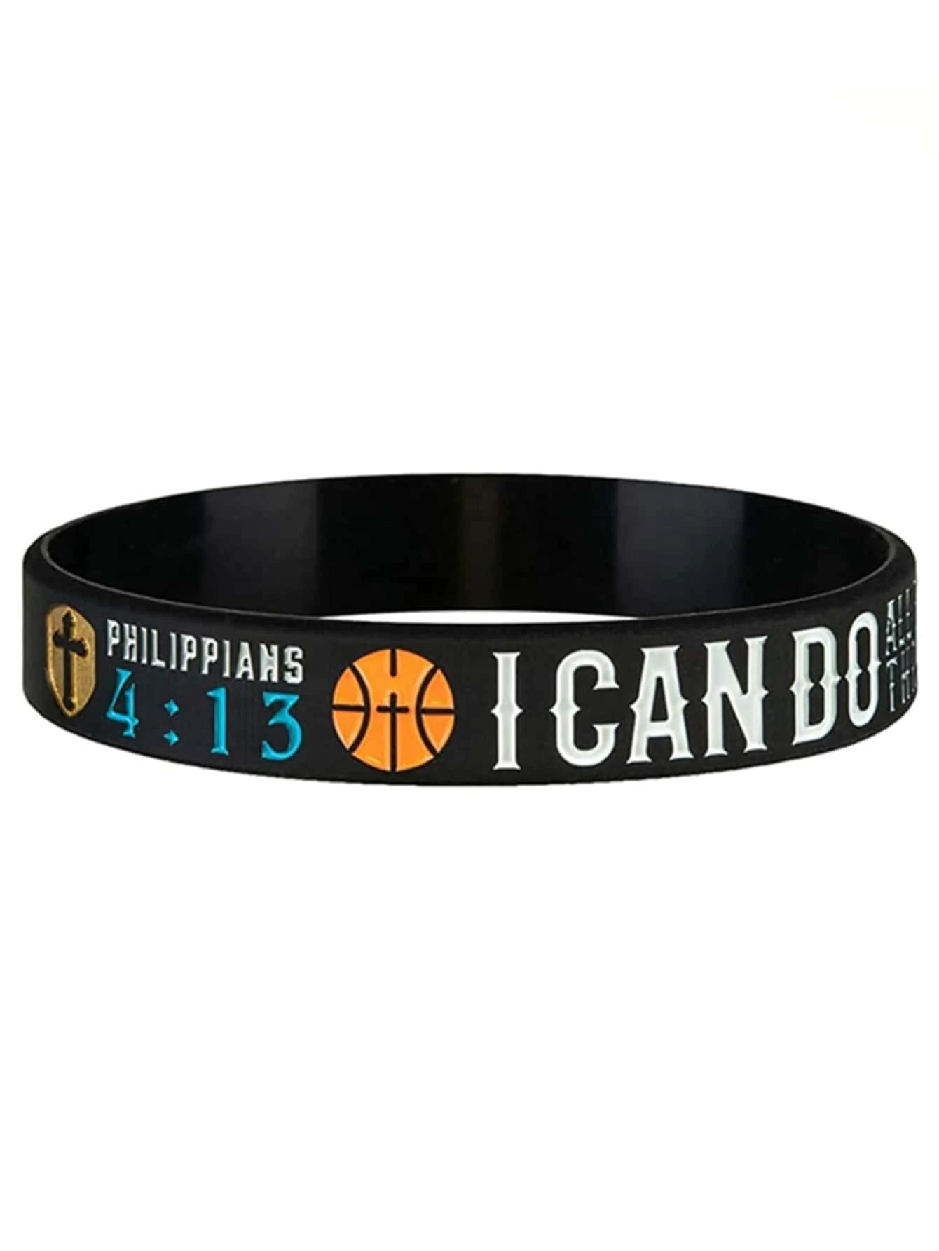 Sport Basketball Christian Bible Verse Silicone Bracelet Rubber ...
