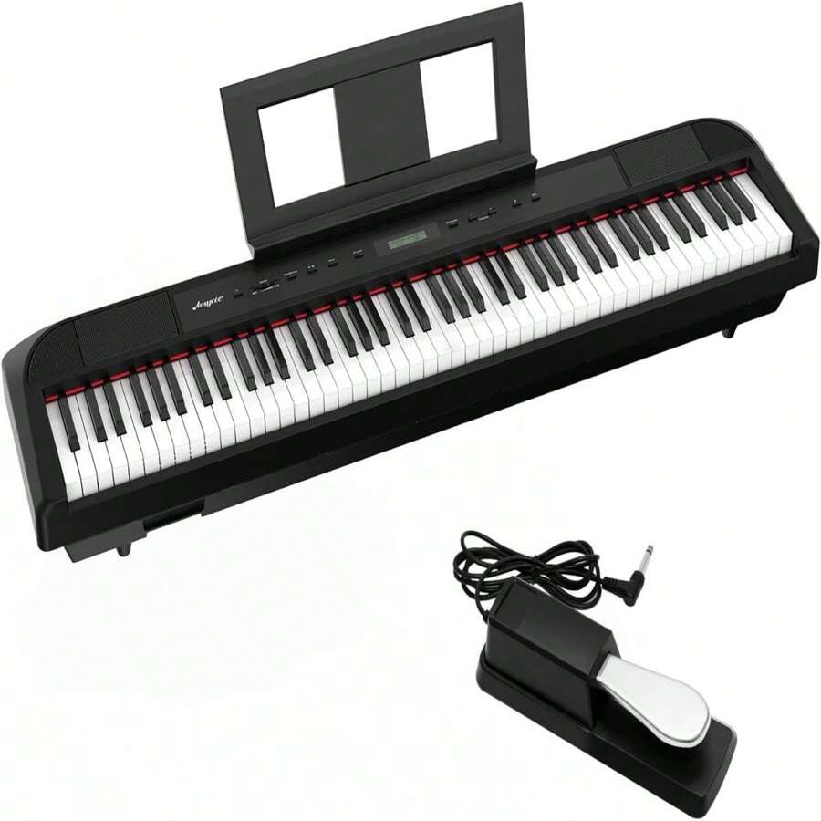 Digital Piano, Full Size 88 Key Weighted Hammer Keyborad Piano ...