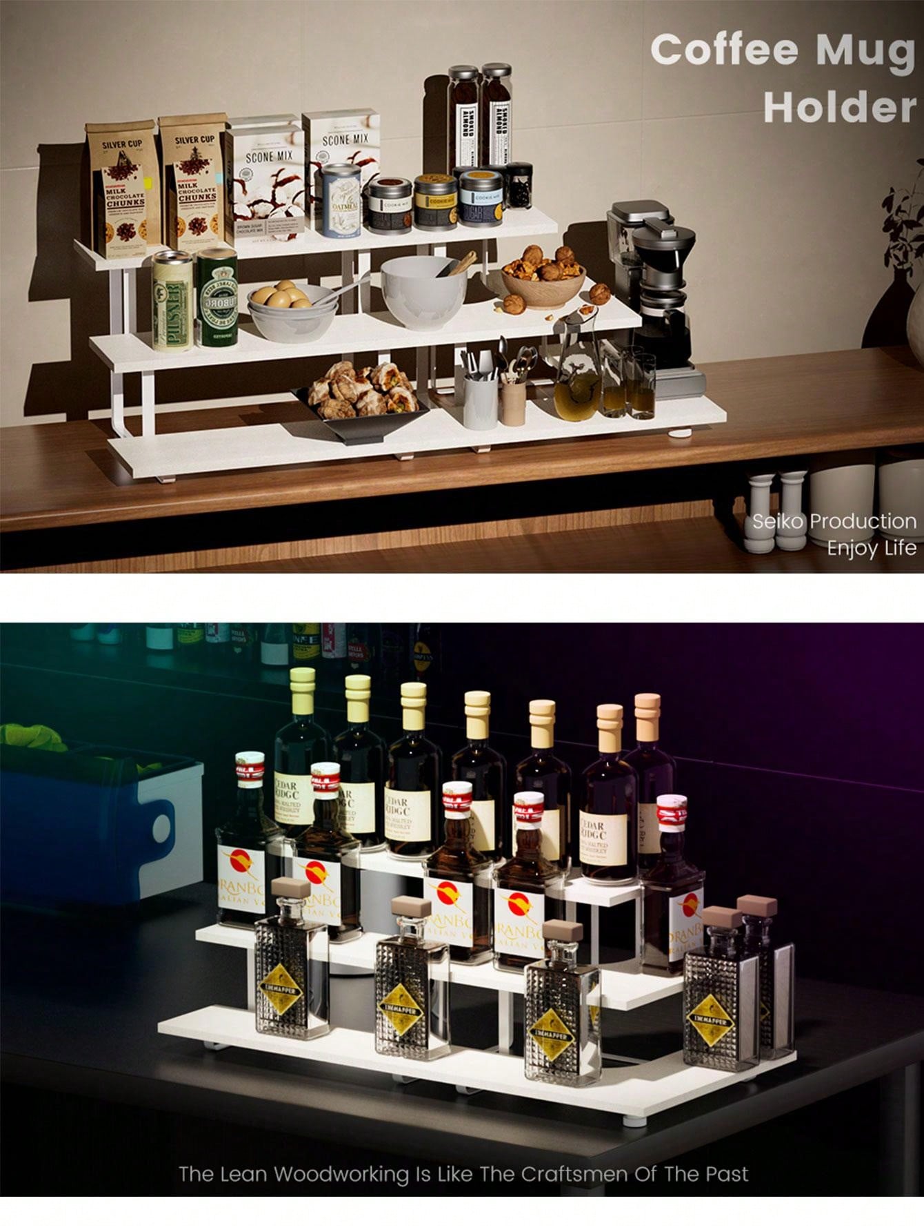 Display Stand,Wooden Display Stand,3 Tier Serving Tray Display Stand ...