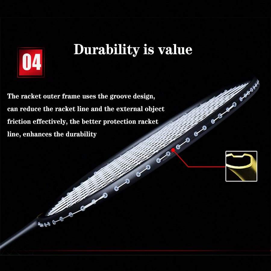 Raqueta De Bádminton De Alta Gama Nueva Raqueta De Fibra De Carbono ...