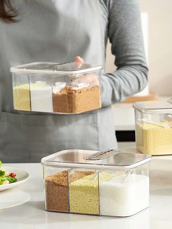 Multi-Purpose Kitchen Seasoning Box Rack With Divided Compartments ...