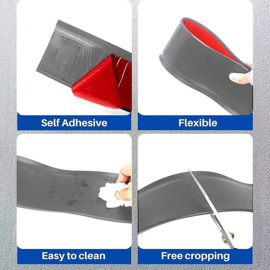 10cm*1m Pvc Baseboard Molding Rubber Wall Baseboard Skirting Board ...