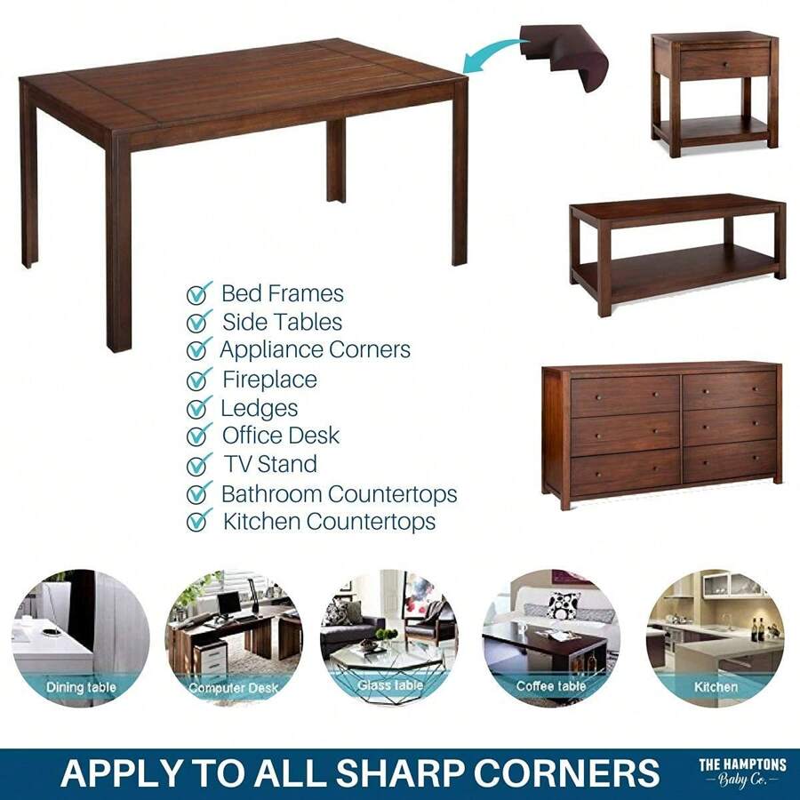 Table Corner Guards - 10 Pack, Black - Protects Your Baby/Child From ...