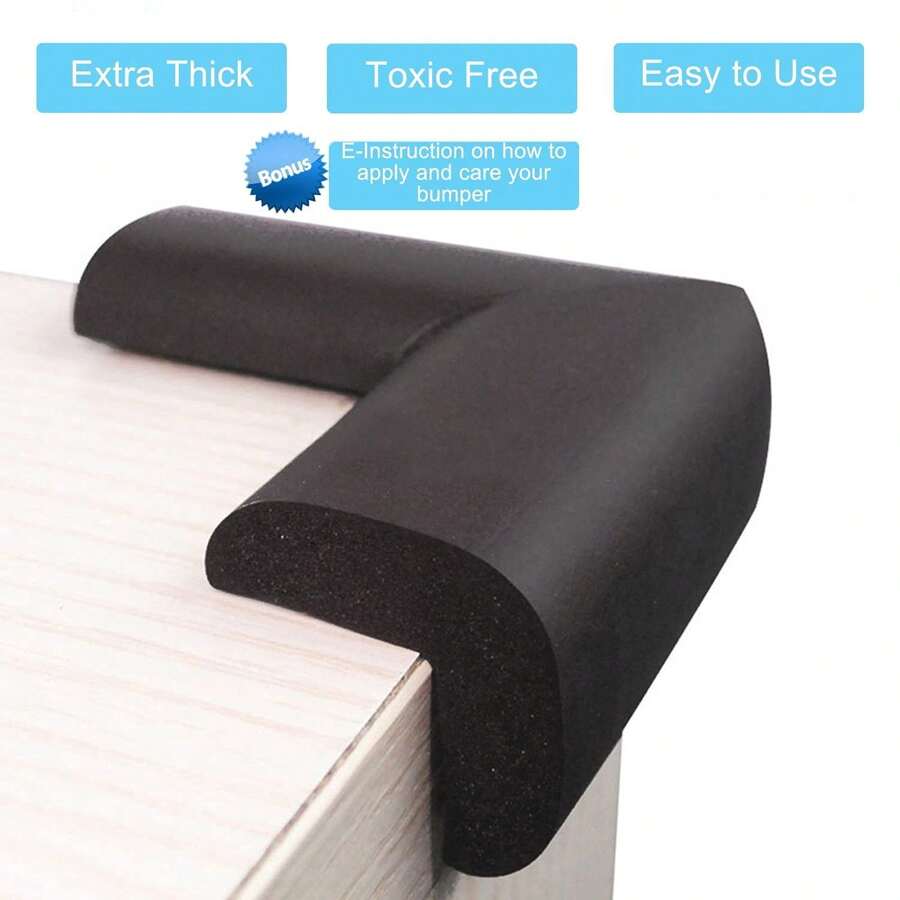 Table Corner Guards - 10 Pack, Black - Protects Your Baby/Child From ...