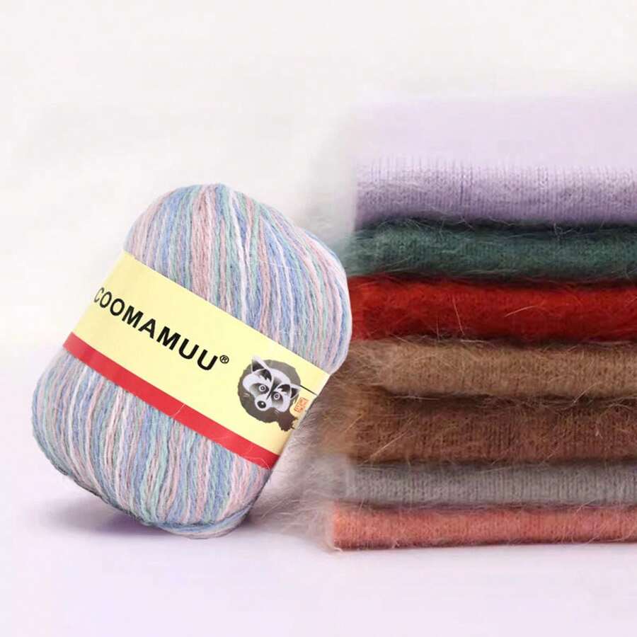 1 Ball Of Long-Haired Mink Yarn Hand-Knitted Long-Haired Mink Yarn ...