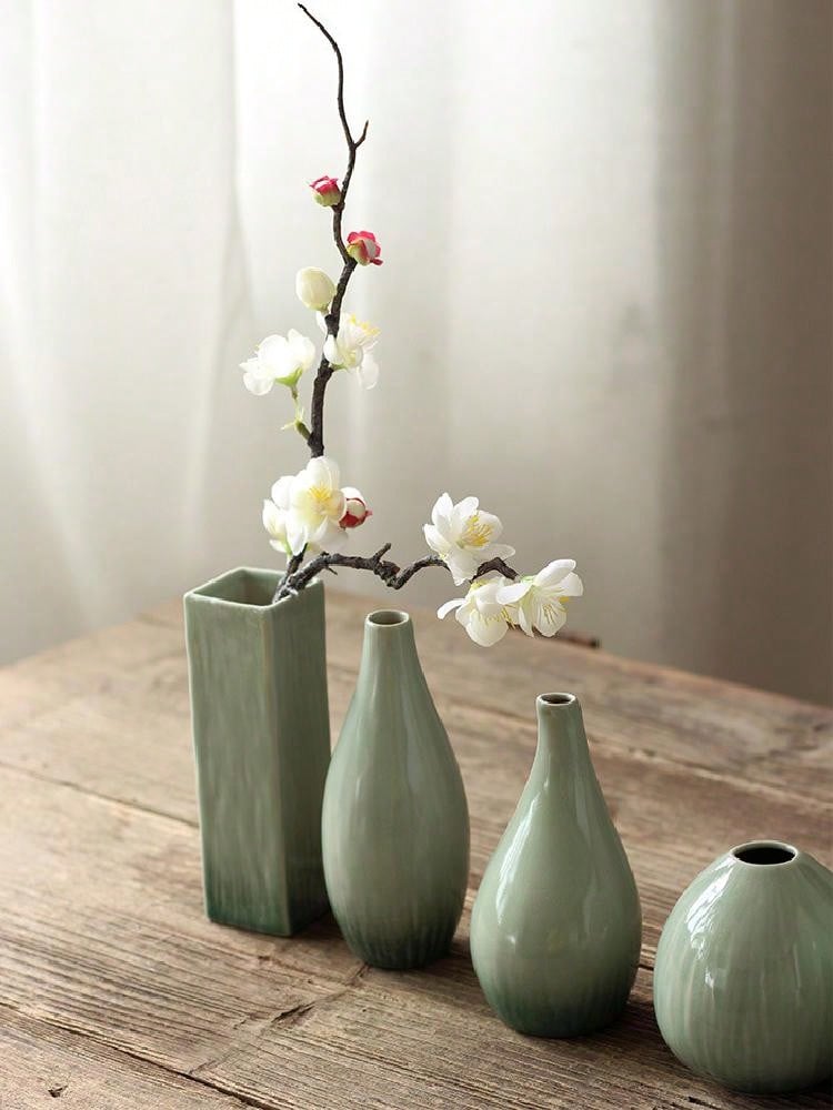 Simple Ceramic Flower Vase, Tabletop Decoration For Living Room ...