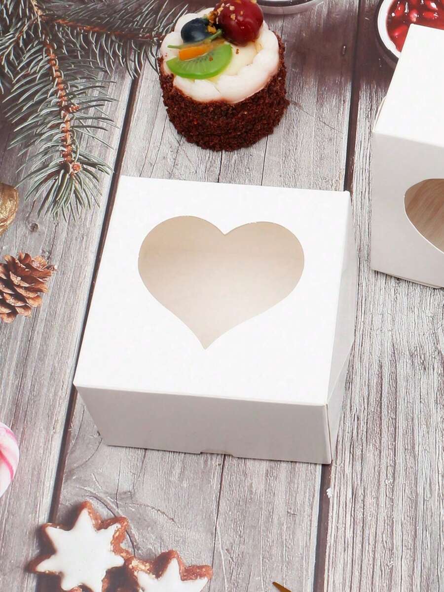 10pcs Wedding Candy Box, Transparent Pvc Heart-Shaped Window, Special ...