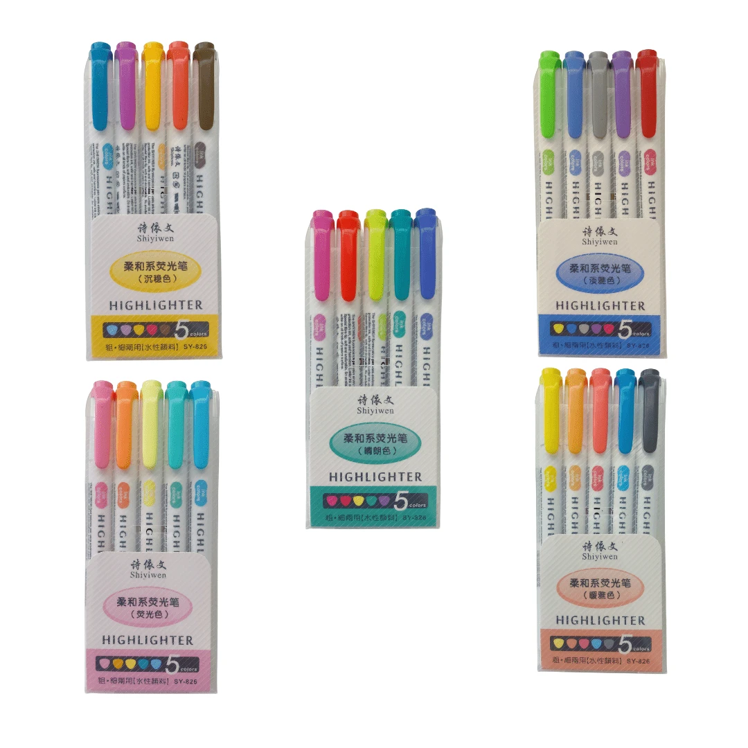 Shiyiwen 5 Pcs Bullet Journal Highlighters | SHEIN USA