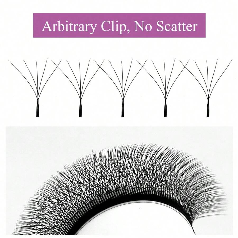 LAKANAKU 5D W Shape Cilia Eyelash Extensions 0.07 C/D Mink Natural ...