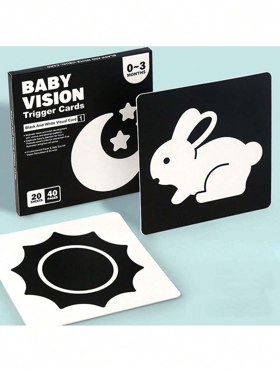 Black And White Cards For Baby Early Education, Infant Visual ...