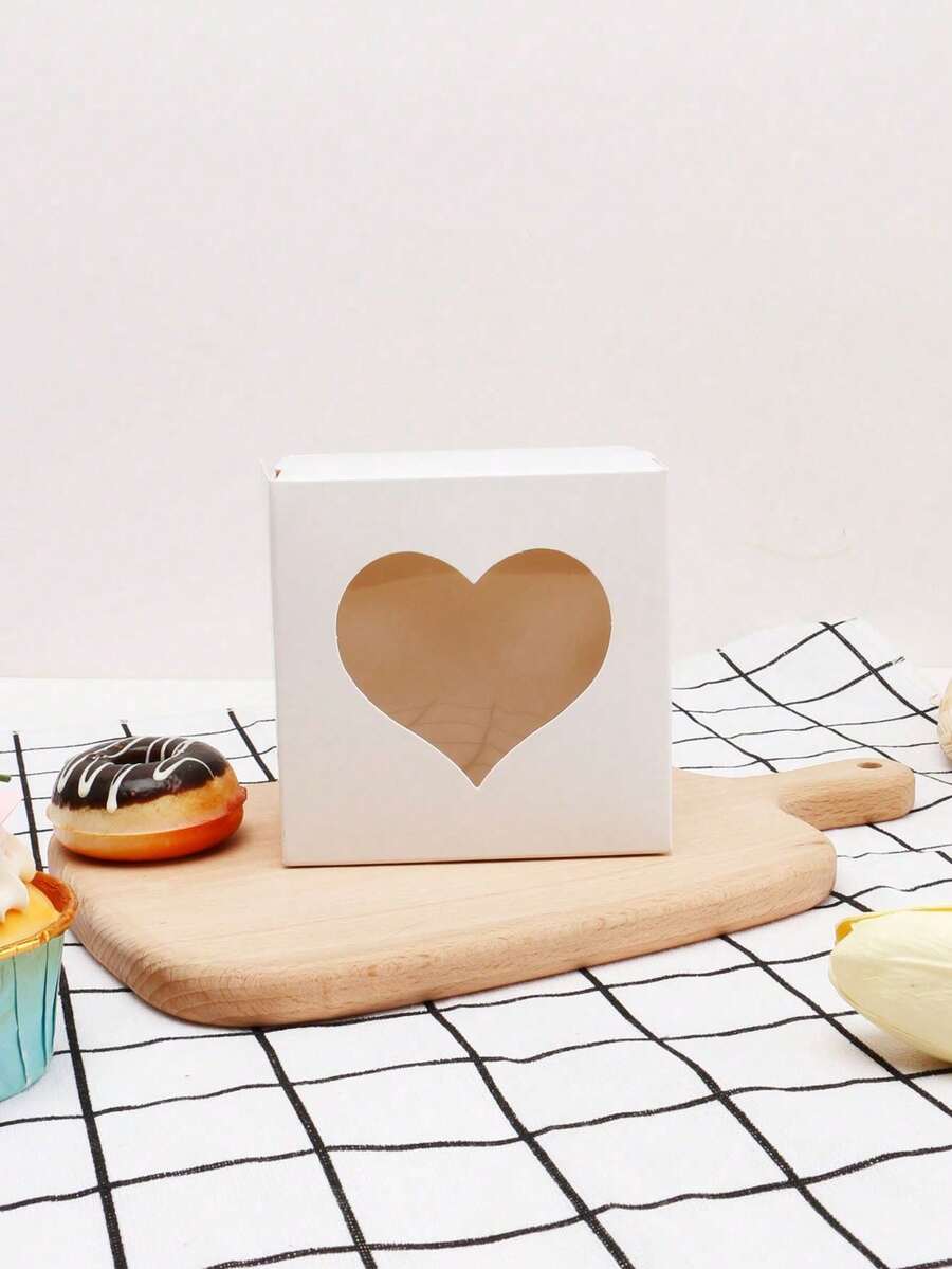 10pcs Wedding Candy Box, Transparent Pvc Heart-Shaped Window, Special ...