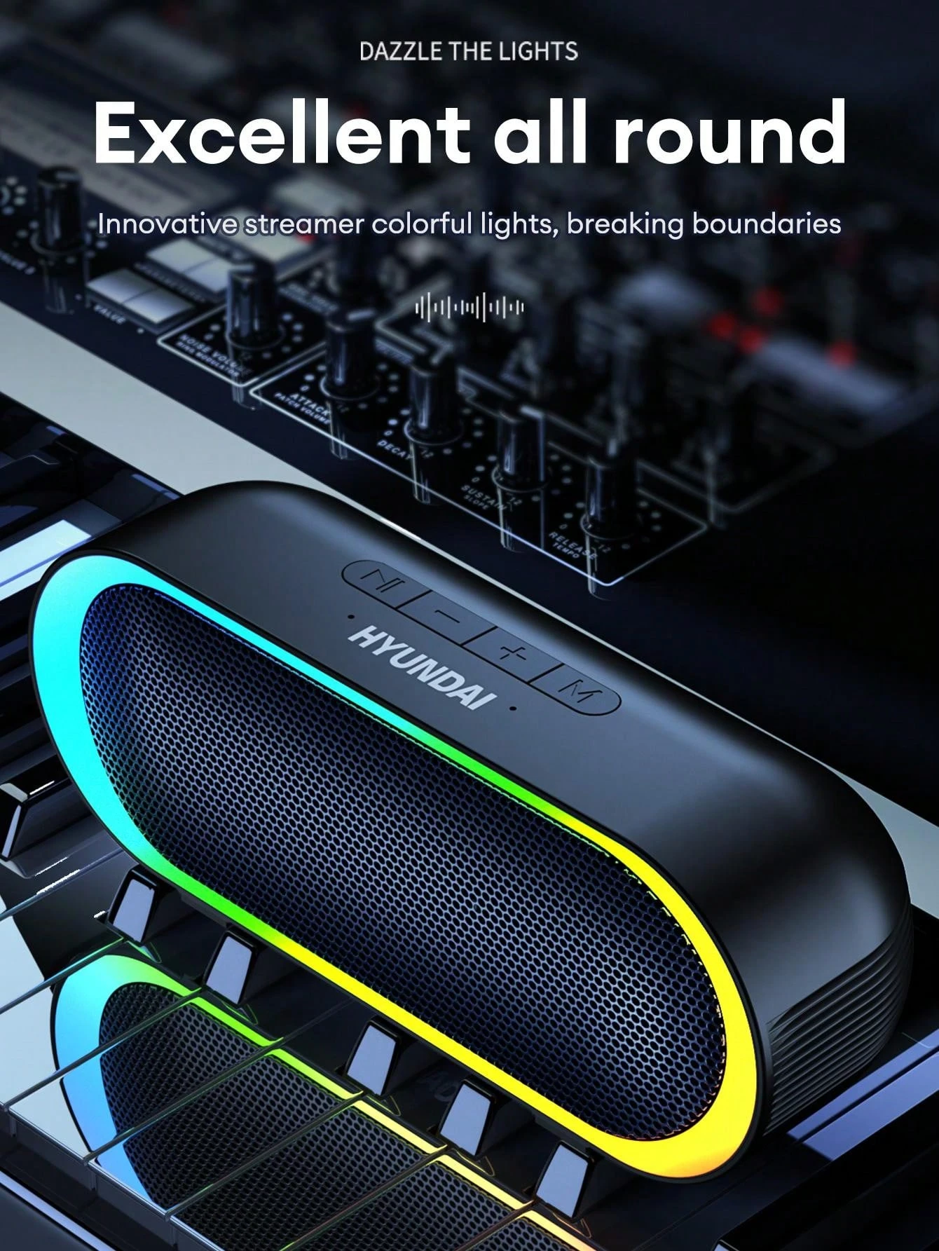 Hyundai Hy-S10 Long Lasting And Cool Led Light 2.0 Stereophonic Sound ...