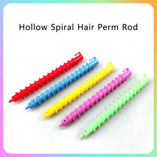 20 Spiral Hårpermanent Medel Rod För kvinnor Tjejer Spiral Rod Plast ...