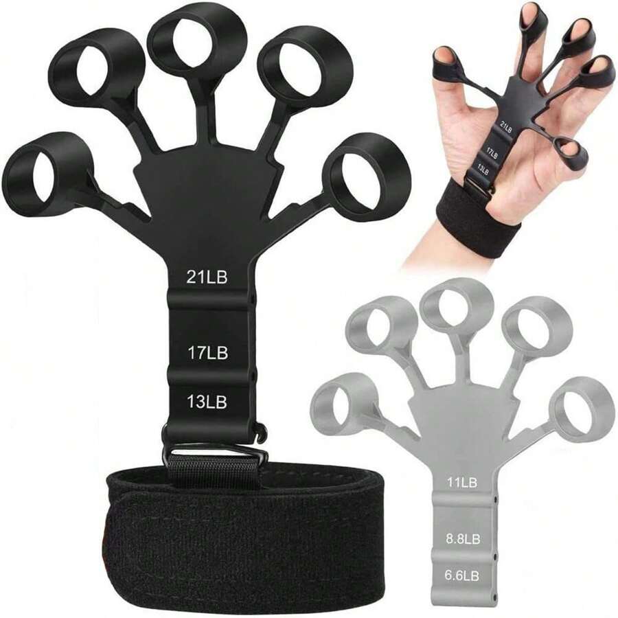 1 Set Of Vein Trainer Five Finger Training Adjustable Silicone Finger ...