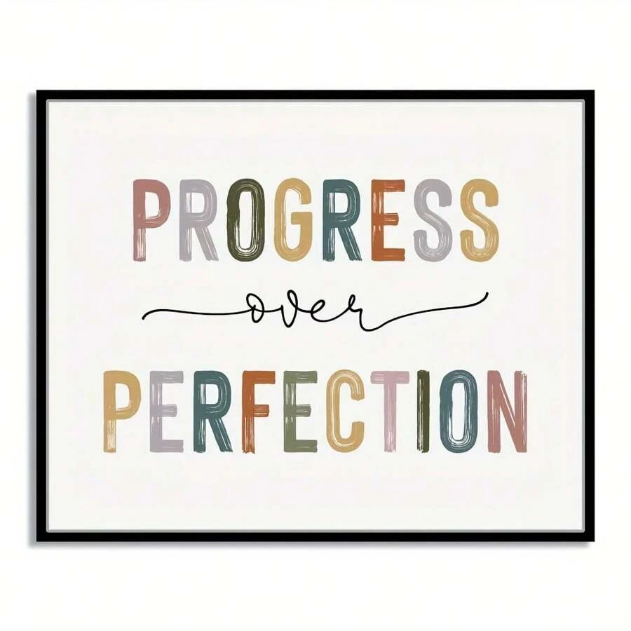 Progress Over Perfection Print, Classroom Decor, Kids Motivational ...