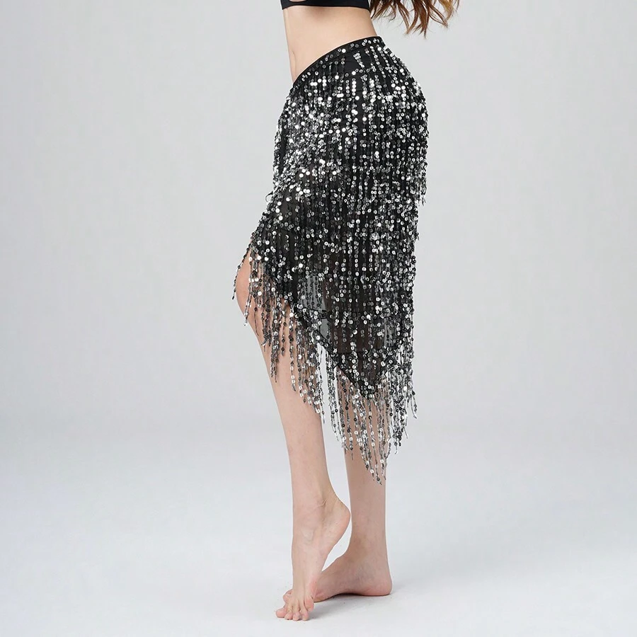 1PC Mesh Women's Belly Dancing Hip Scarf 10 Layers Dancing Belt ...