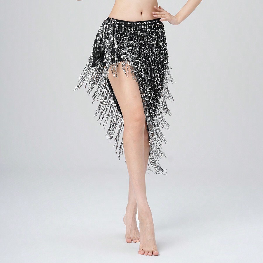 1PC Mesh Women's Belly Dancing Hip Scarf 10 Layers Dancing Belt ...