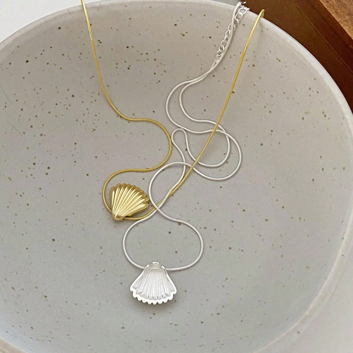 925 Sterling Silver Seashell Necklace, Designed By Designer, Best ...