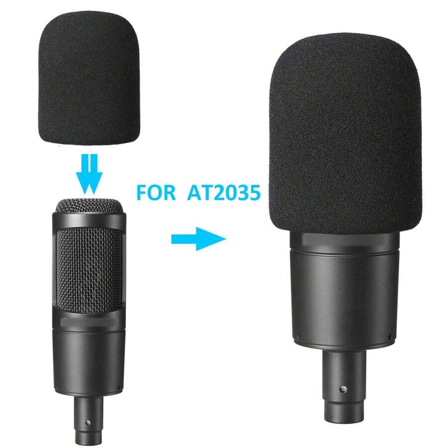YOUSHARES AT2035 Windscreen Cover - Perfect Mic Pop Filter Foam Cover ...