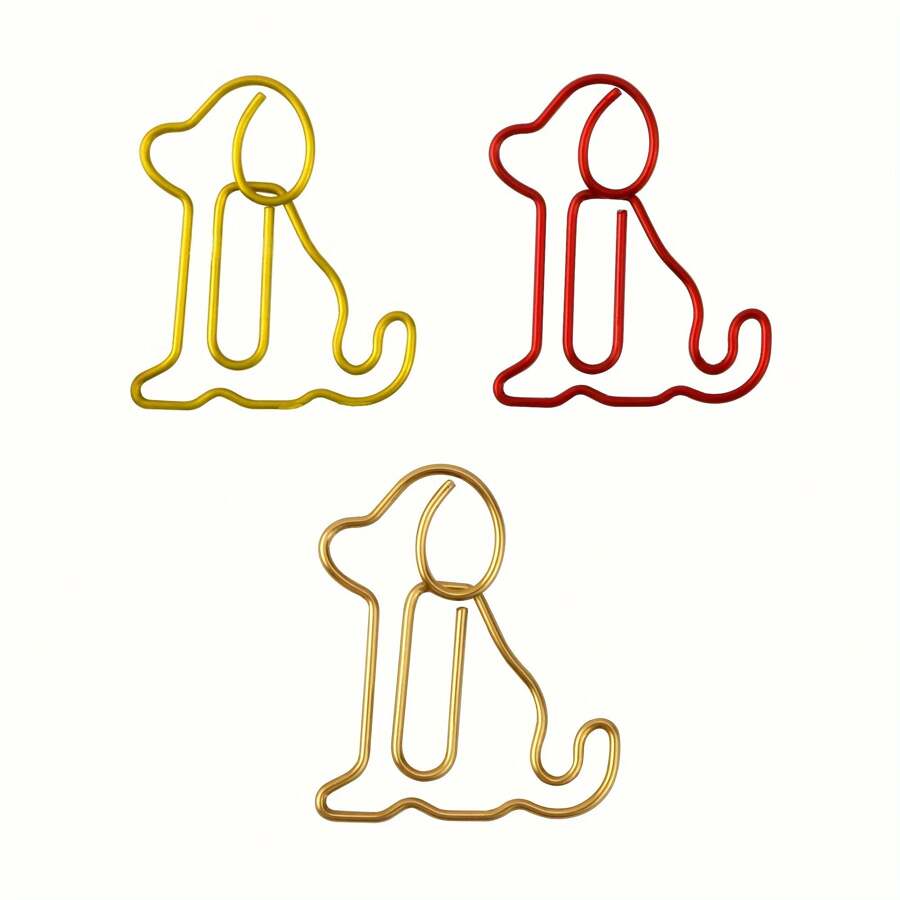 15/30/50PCS Dogs Paper Clips Funny Cute Paperclips Bookmarks Planner ...