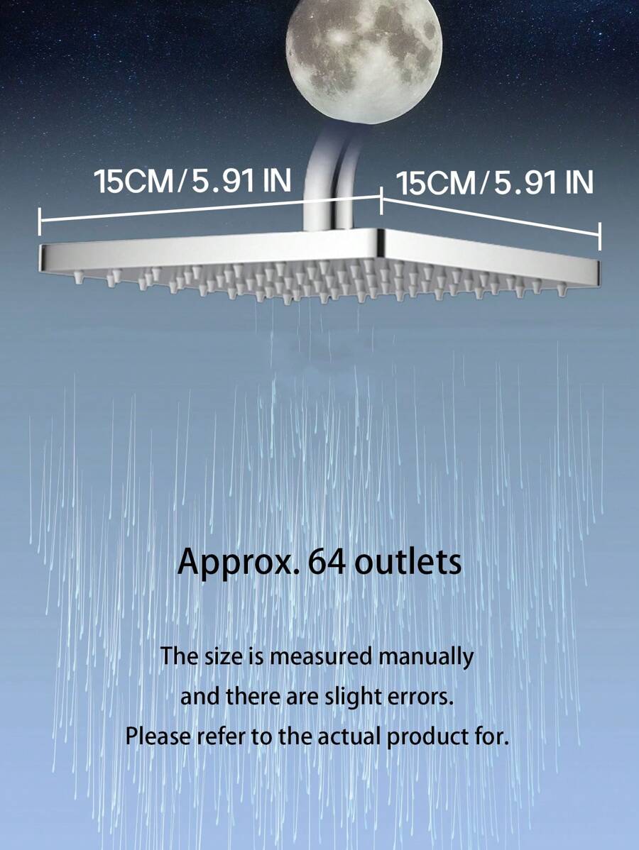 8-Inch, 10-Inch, 12-Inch Square Stainless Steel Overhead Showerhead ...