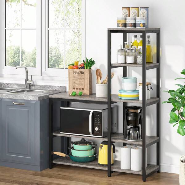 Tribesigns 5-Tier Kitchen Bakers Rack With Utility Storage Shelf ...
