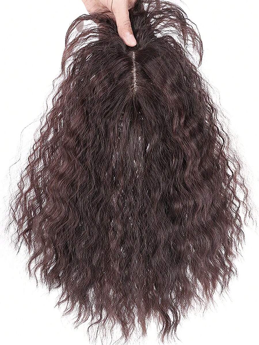 MEIFAN Synthetic Natural Curly Hair Fringe Top Closures With Hairpins ...