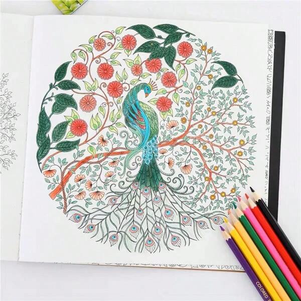 3pcs/Set 12 Pages Secret Garden Coloring Book For Stress Relief And ...