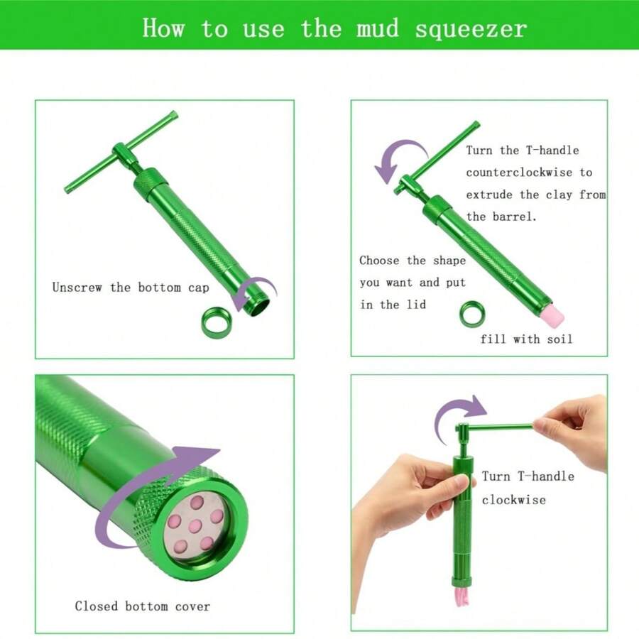 Stainless Steel Clay Extruder Gun With 20 Piece Disks Clay Tool | SHEIN USA